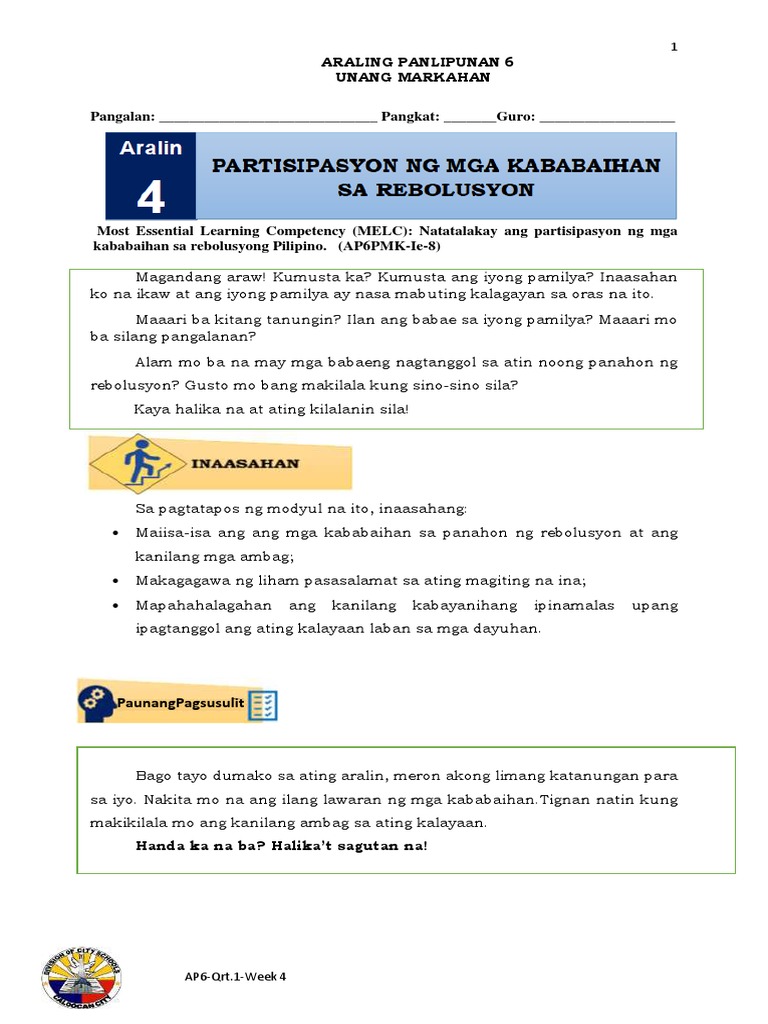 AP 6 Q1 Week 4 | PDF