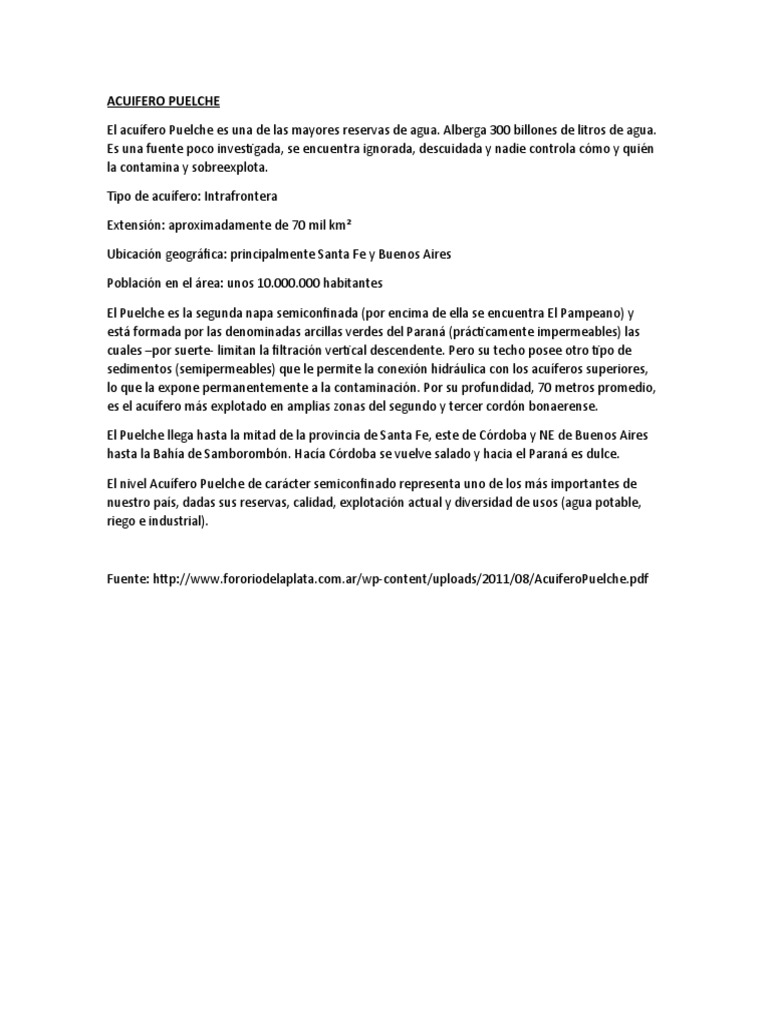 Acuifero Puelche | PDF