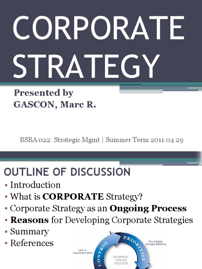 Corporate Strategy Presentation) | PDF | Strategic Management | Business