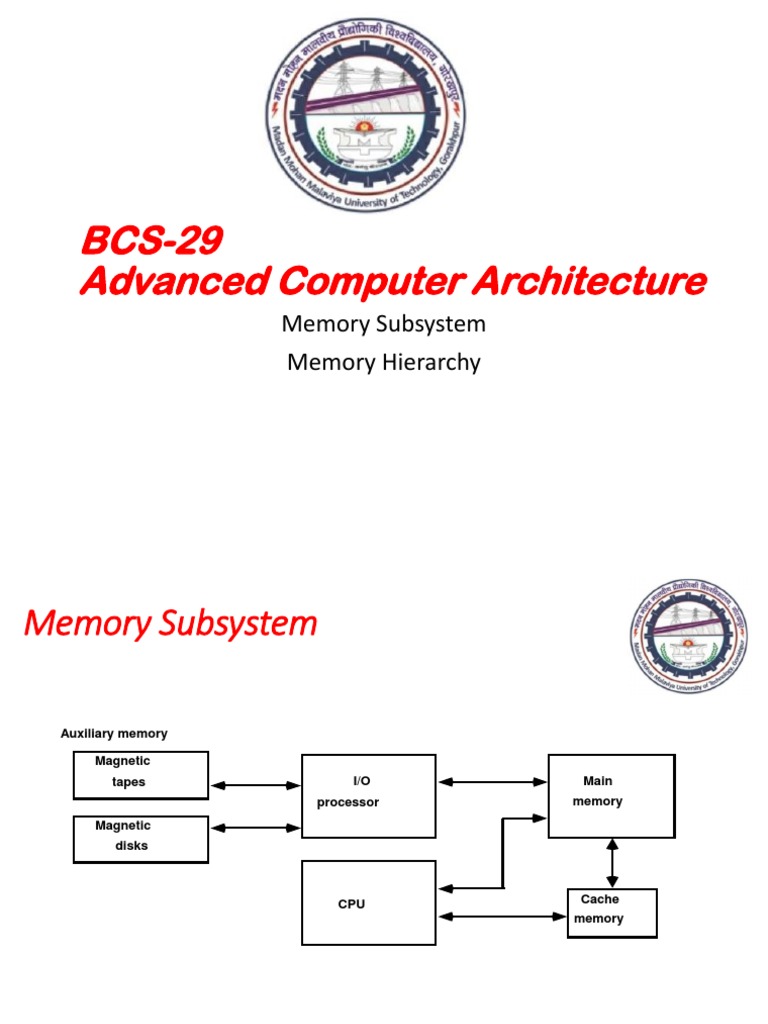 Memory Subsystem and Memory Hierarchy | PDF | Random Access Memory ...