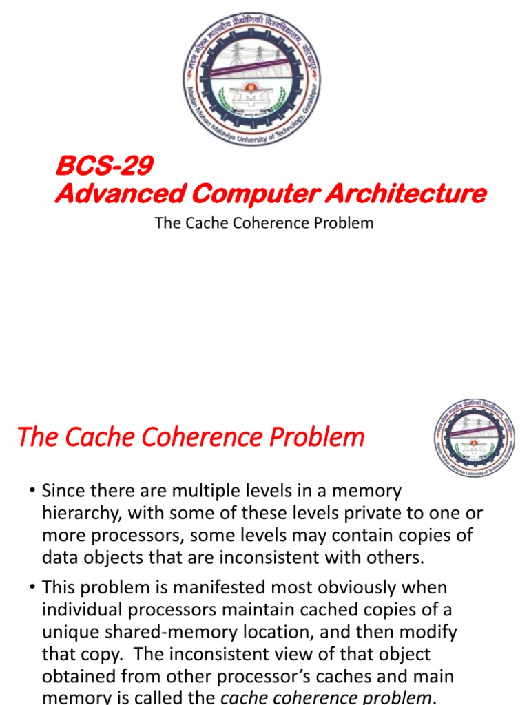 Cache Coherence | PDF | Cache (Computing) | Computer Programming