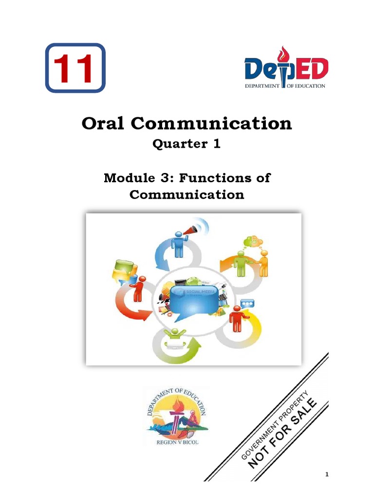 Oral Communication Module 3 Q1 | PDF | Communication | Nonverbal ...