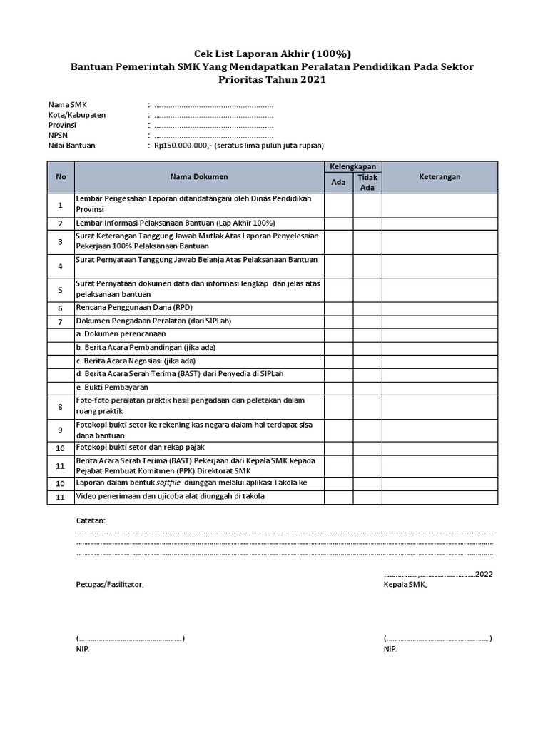 Pedoman Peralatan SMK Th. 2021 R1 | PDF