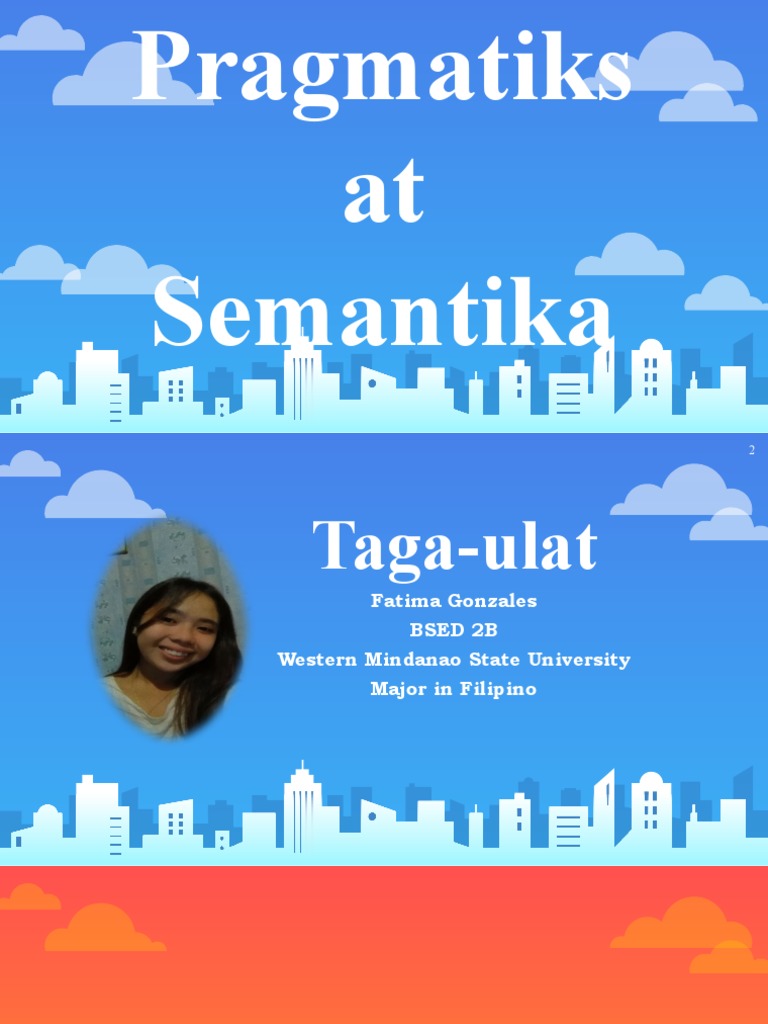 Pragmatiks at Semantika (Gonzales) | PDF