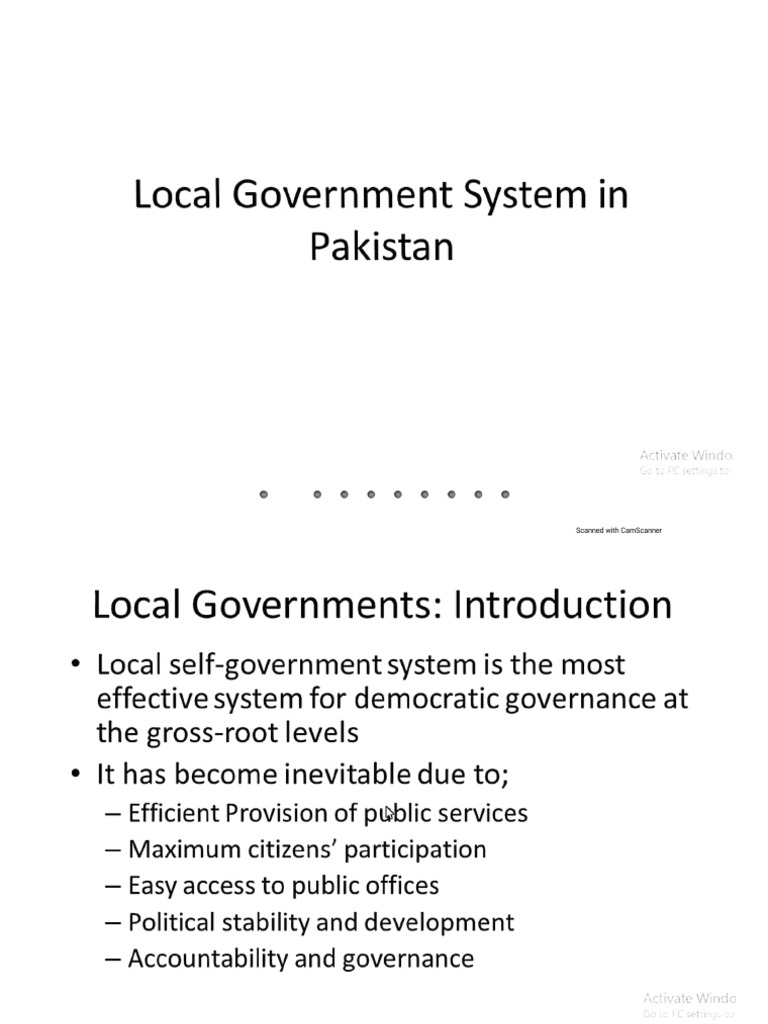 Local Government in Pakistan | PDF