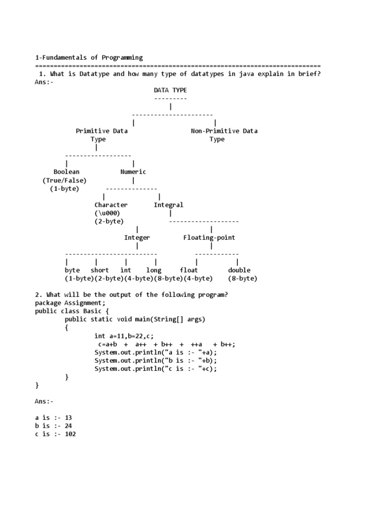 Java | Download Free PDF | Data Type | Array Data Structure