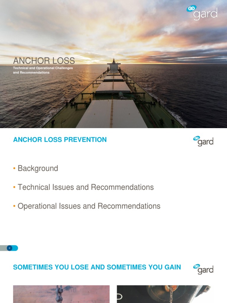 Anchor Loss: Prevention and Challenges | PDF | Anchor | Ships
