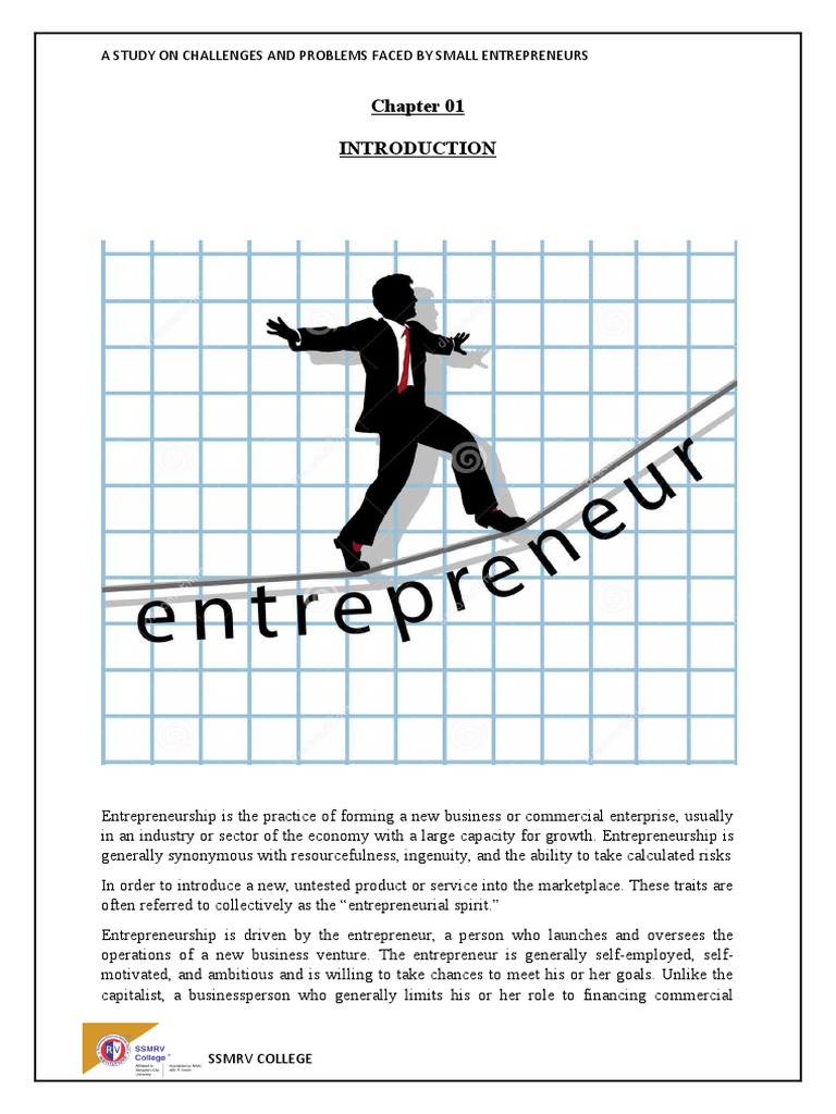 A Study On Challenges and Problems Faced by Small Entrepreneurs | PDF ...