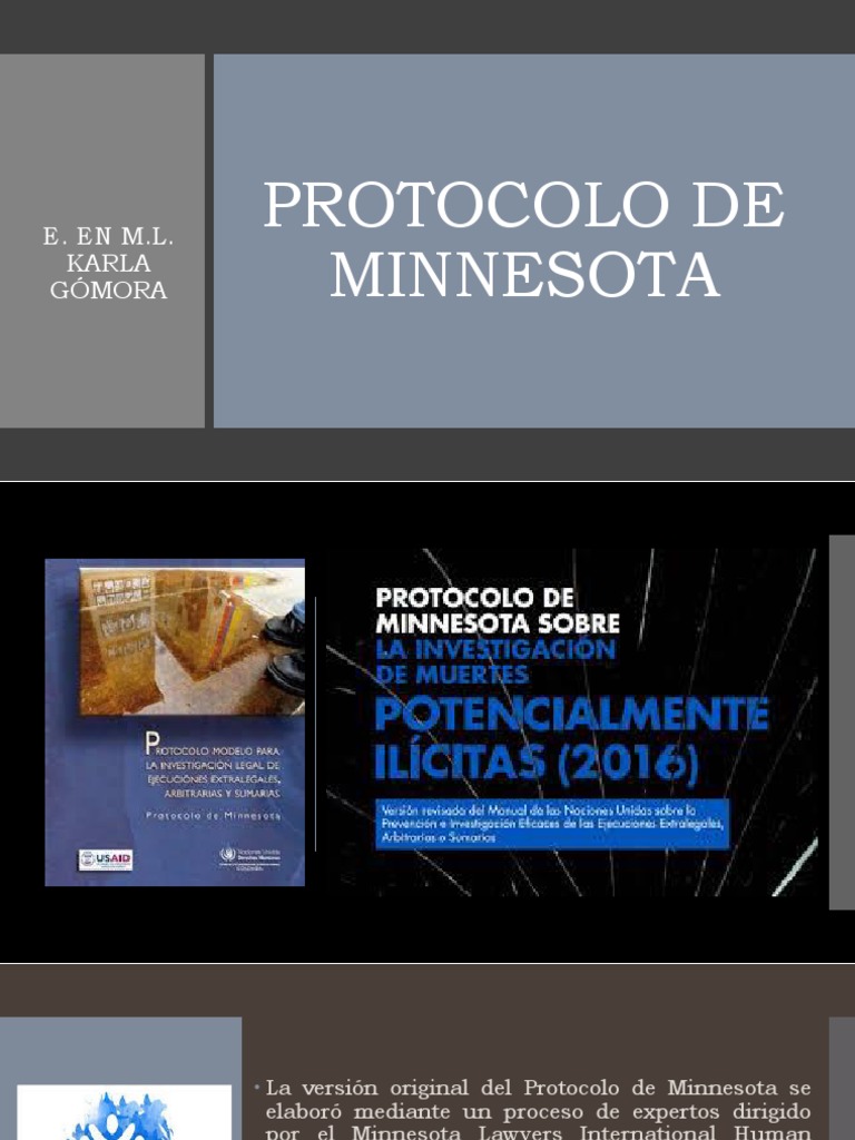Protocolo de Minnesota | PDF | Estado (política) | Naciones Unidas