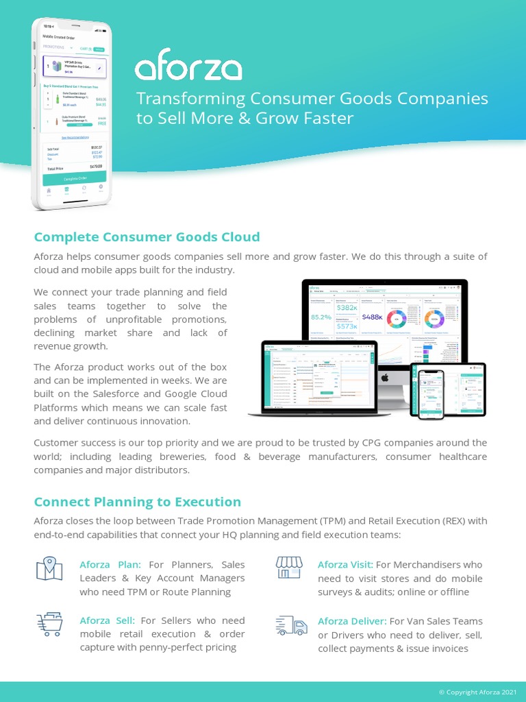 Aforza Consumer Goods Cloud | PDF | Retail | Pricing