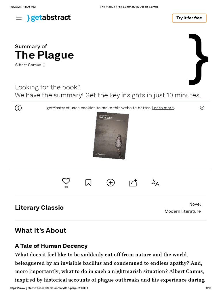 The Plague Free Summary by Albert Camus | Download Free PDF | Albert ...