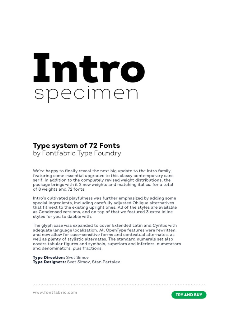 Intro Font Family Update: 72 Styles | PDF | Typography | Human ...