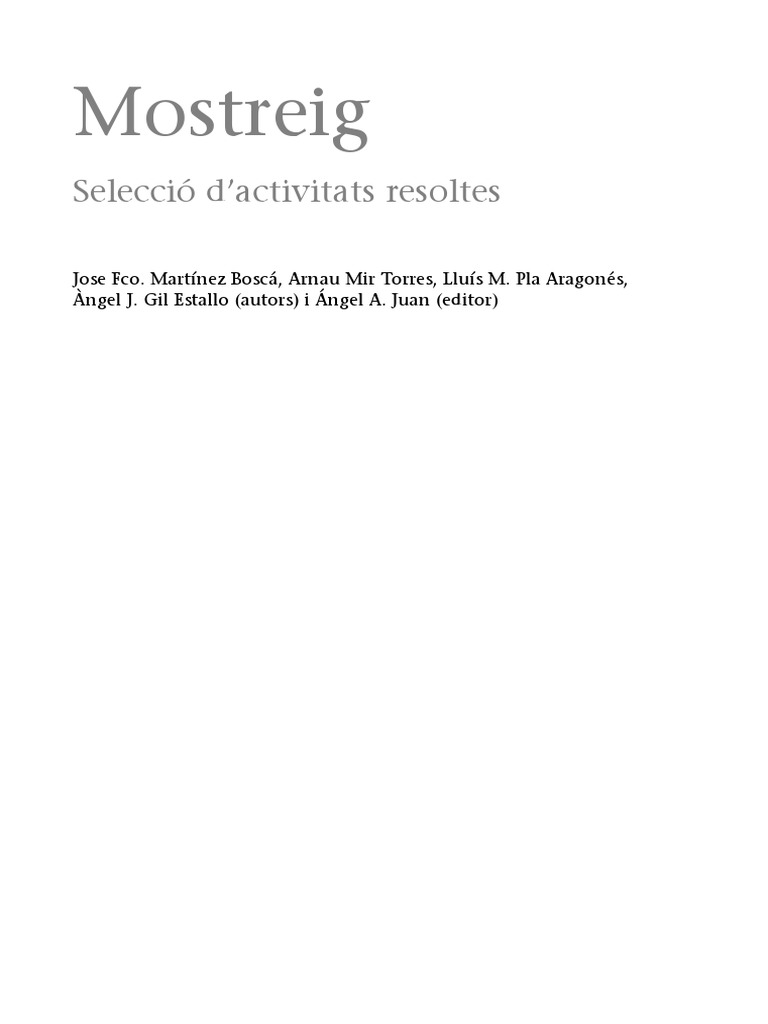 Mostreig - Exercicis | PDF