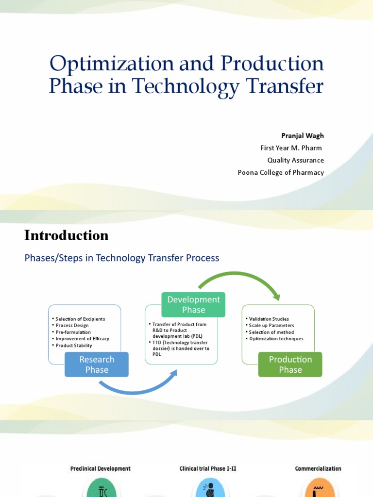 Technology Transfer in Pharmaceutical Industry | PDF | Verification And ...