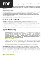 Types of Cheque Crossings Explained | PDF | Negotiable Instrument | Cheque