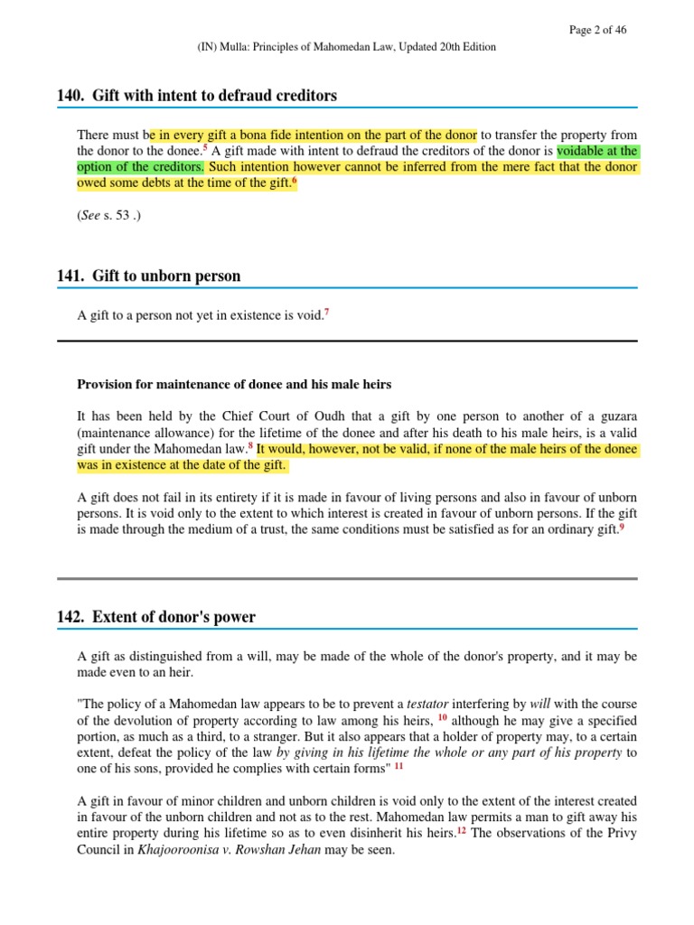 Gift With Intent To Defraud Creditors: Provision For Maintenance of ...