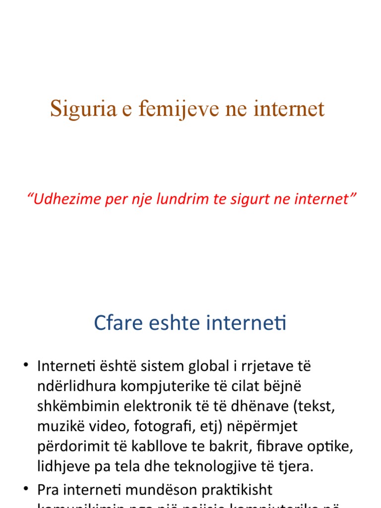 Siguria e Femijeve Ne Internet | PDF