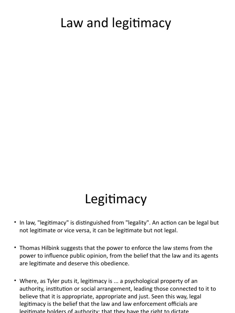 Law and Legitimacy | PDF | Legitimacy (Political) | Institution