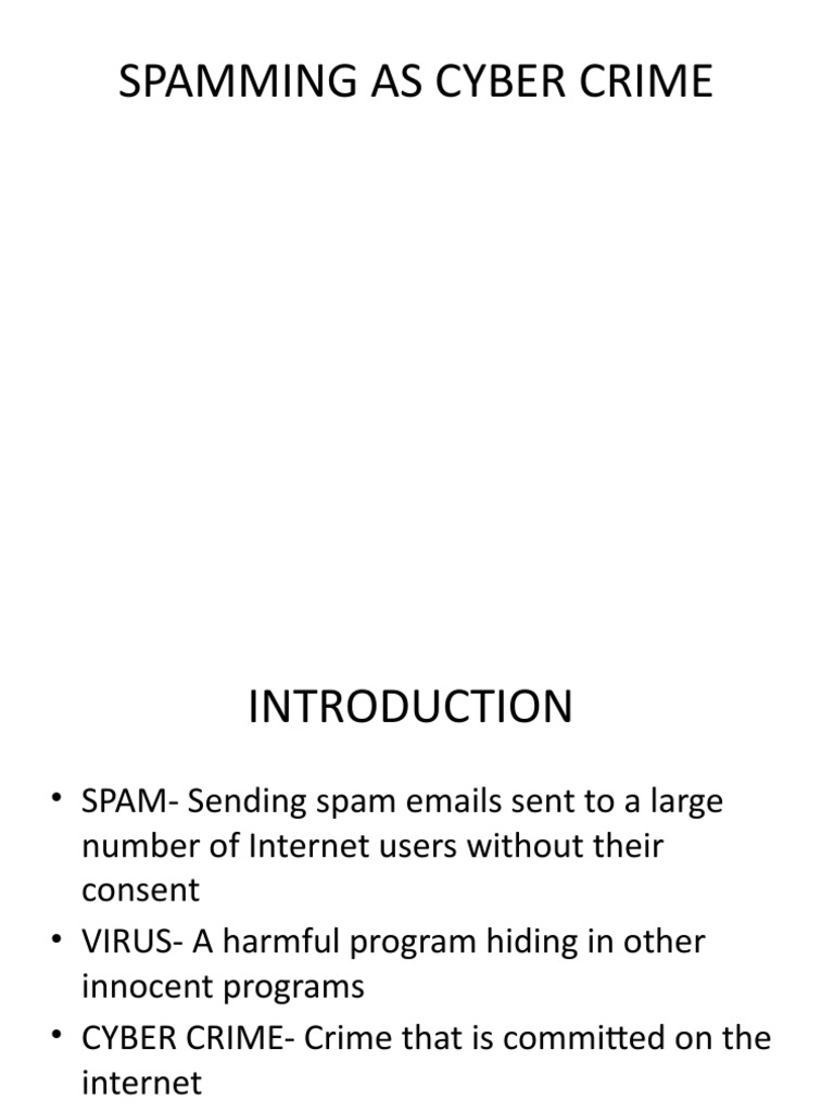Cyber Crime: Understanding Spam | PDF | Spamming | Email Spam