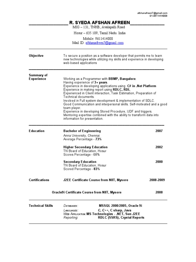 R. Syeda Afshan Afreen | PDF | Web Application | Databases