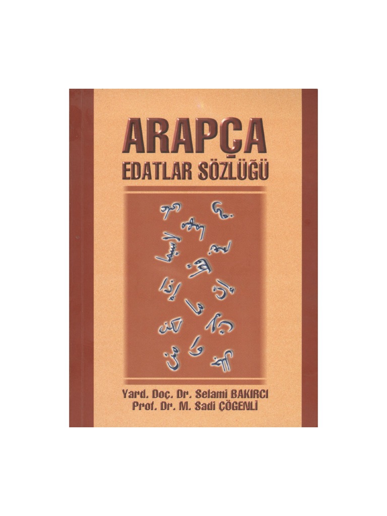 Selami Bakırcı - Arapça Edatlar Sözlüğü | PDF