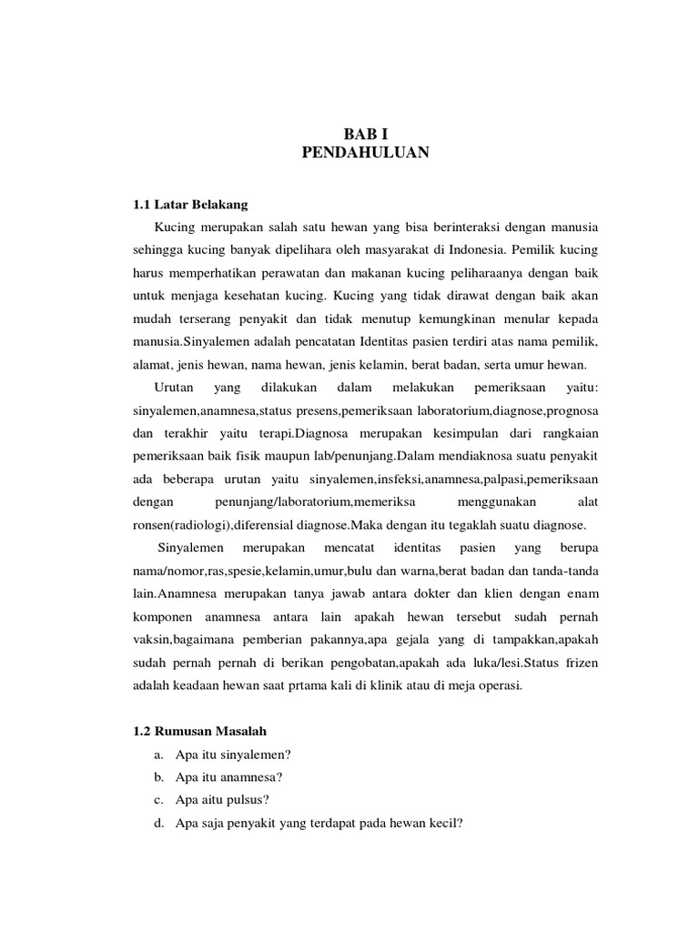 Kucing Kesehatan | PDF