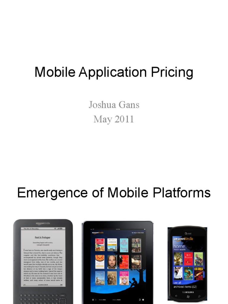 Mobile Application Pricing (Presentation) | PDF | Pricing | Economic ...