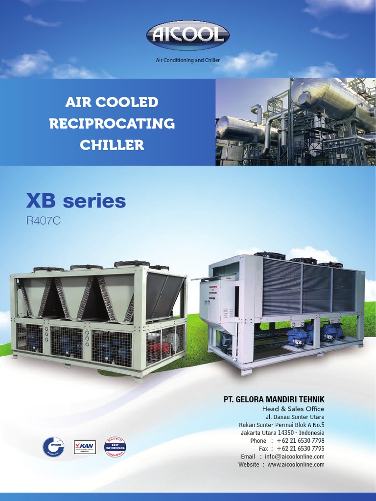 Brosur Air Cooled Chiller (Type XB Series) | PDF | Heat Exchanger ...
