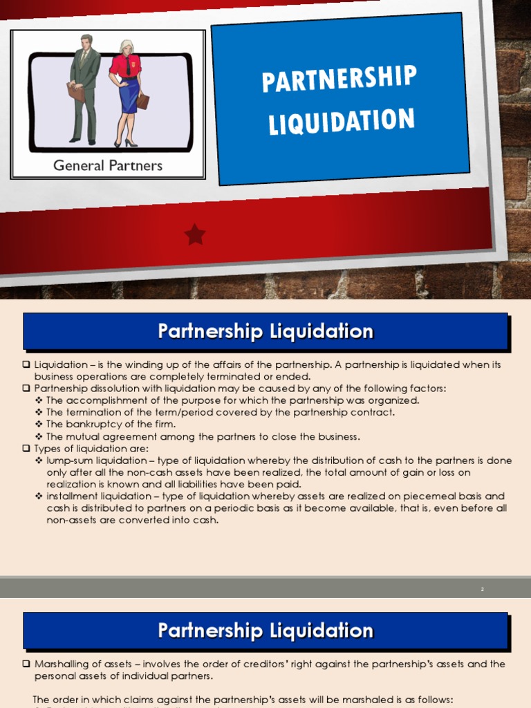 Module 4 - Partnership Liquidation | Download Free PDF | Liquidation ...