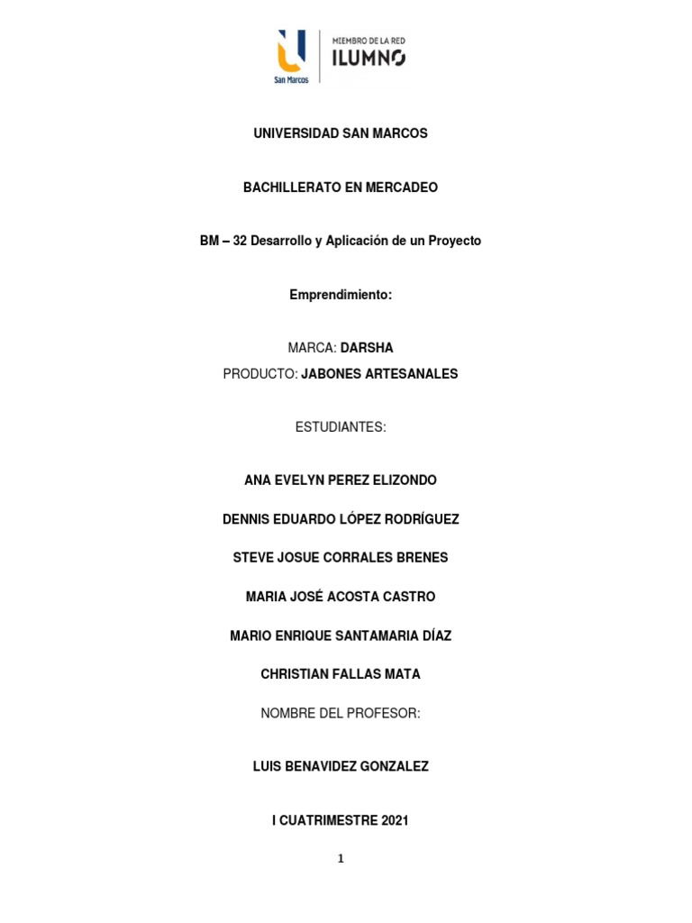 Universidad San Marcos Trabajo Final B32 | PDF | Marketing | Producto (Negocio)