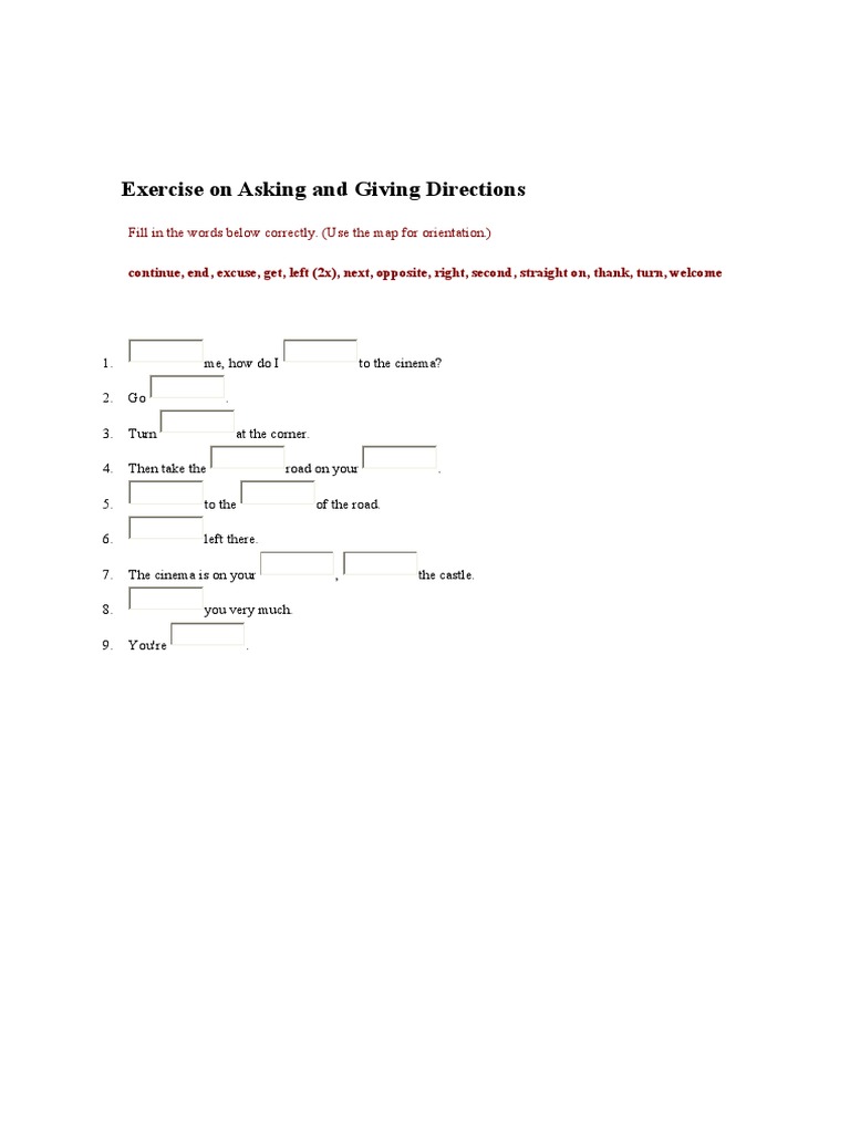 Giving Directions | PDF