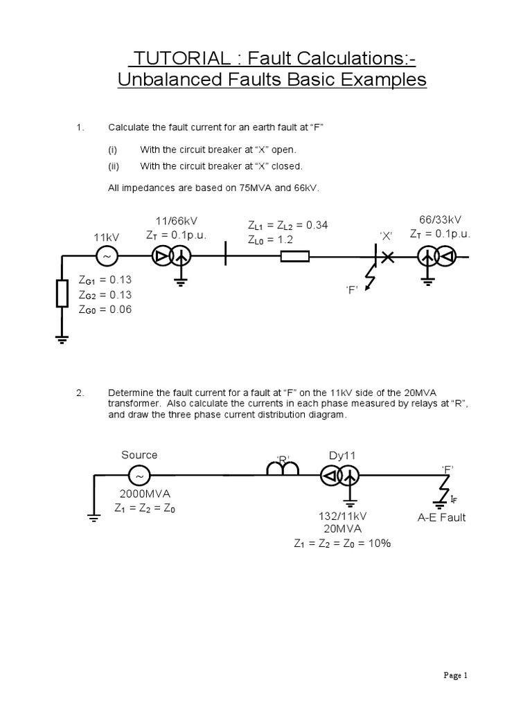 1 4 Fault Analysis Tutorial Unbalanced F | PDF | Electricity | Physical ...