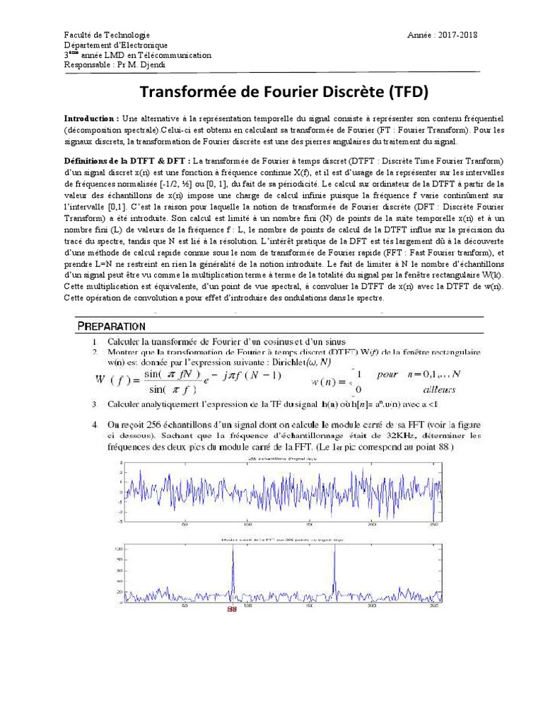TP2 TFD 3eme LMD. | PDF