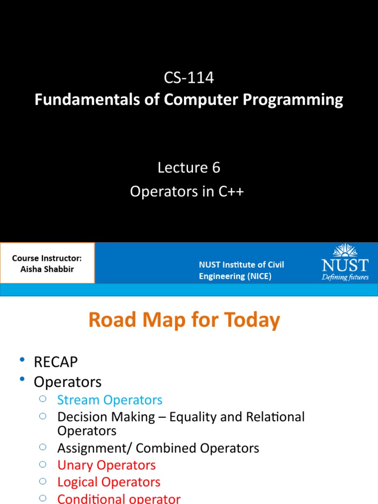 Fundamentals of Computer Programming: Operators in C++ | PDF | Computer Programming | Software ...