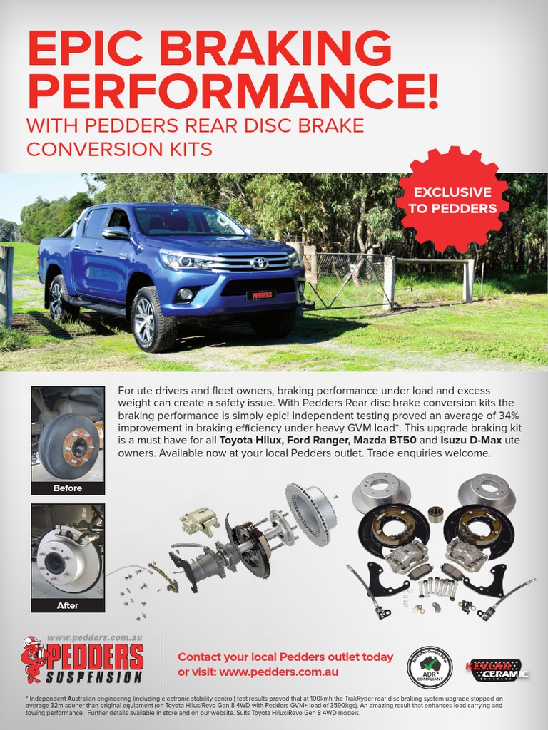 Hilux Rear Disc Brake Conversion Kits | PDF | Transport | Car Body Styles