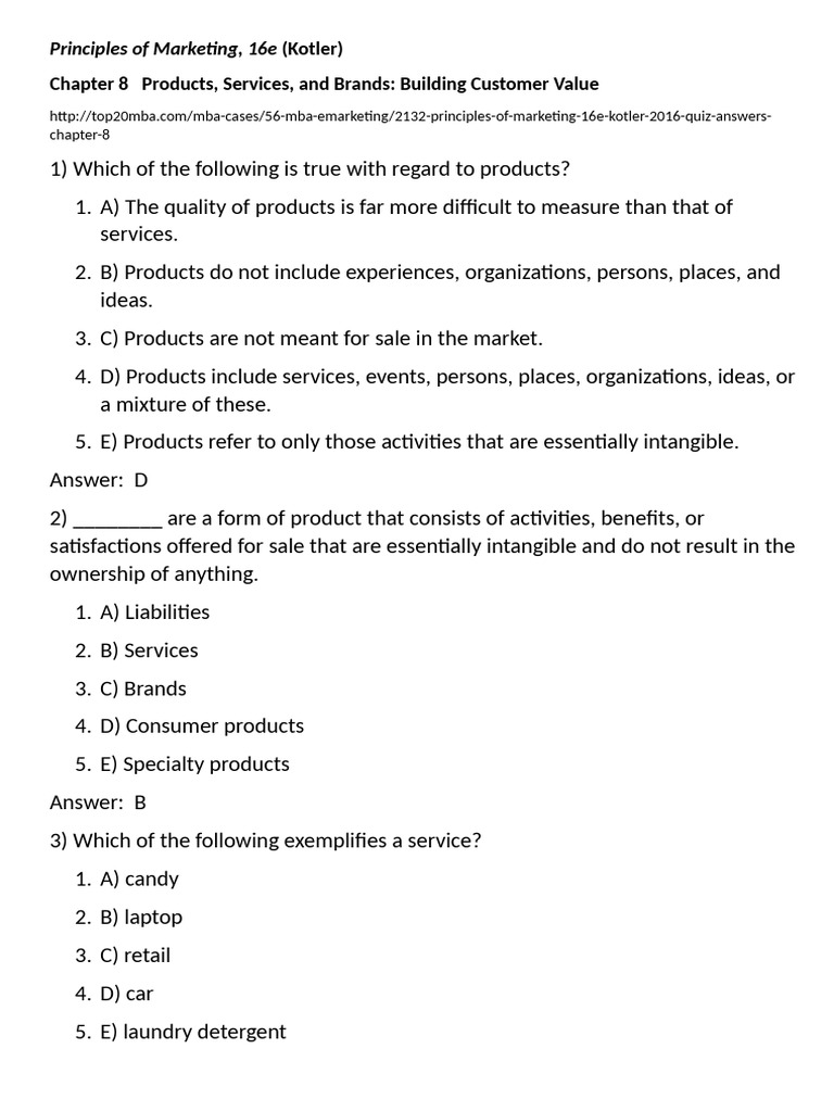 Chapter 8 Products, Services, and Brands: Building Customer Value | PDF ...