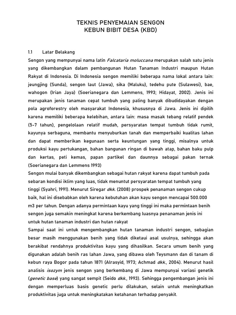 Tata Cara Budidaya - Sengon | PDF