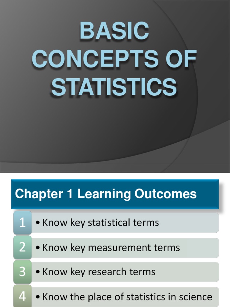 Chapter 1 - Basic Concepts in Stat - Presentation | PDF | Statistics | Level Of Measurement
