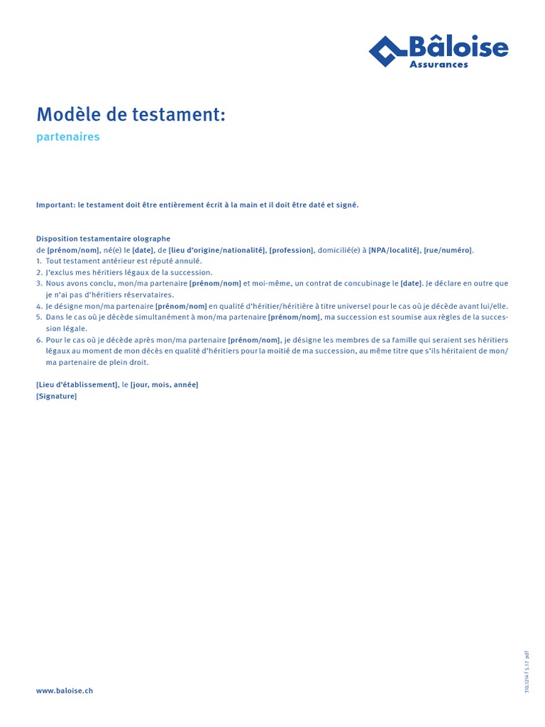 Modele de Testament | PDF