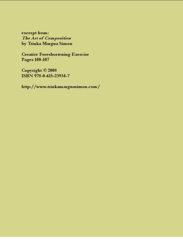 Creative Foreshortening Exercise | PDF | Perspective (Graphical) | Drawing