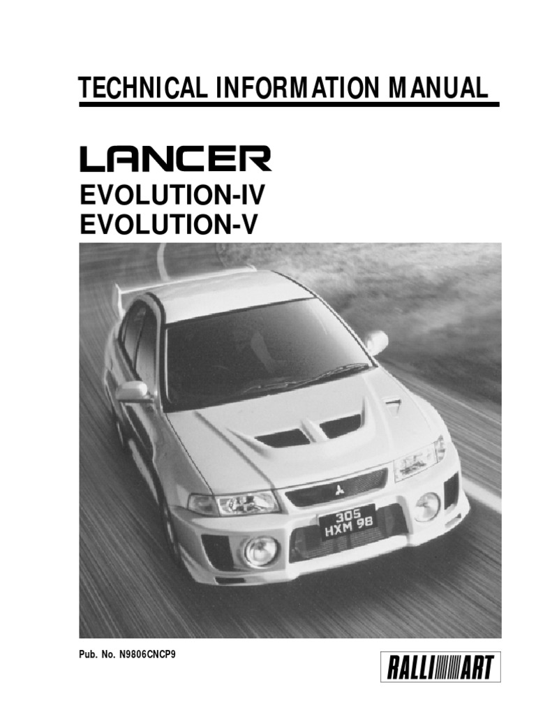 Technical Information Manual: Evolution-Iv Evolution-V | PDF | Internal ...