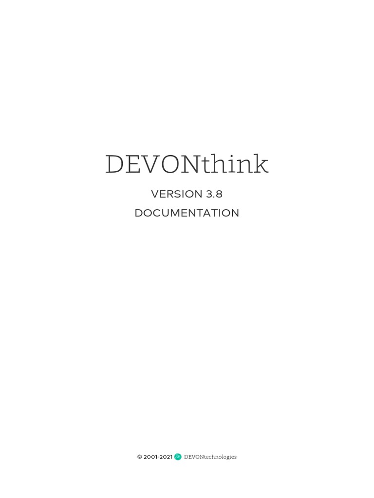DEVONthink Manual | PDF | Tag (Metadata) | Databases