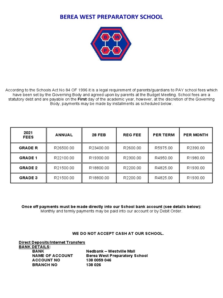 Fee Structure For 2021 v1 | PDF