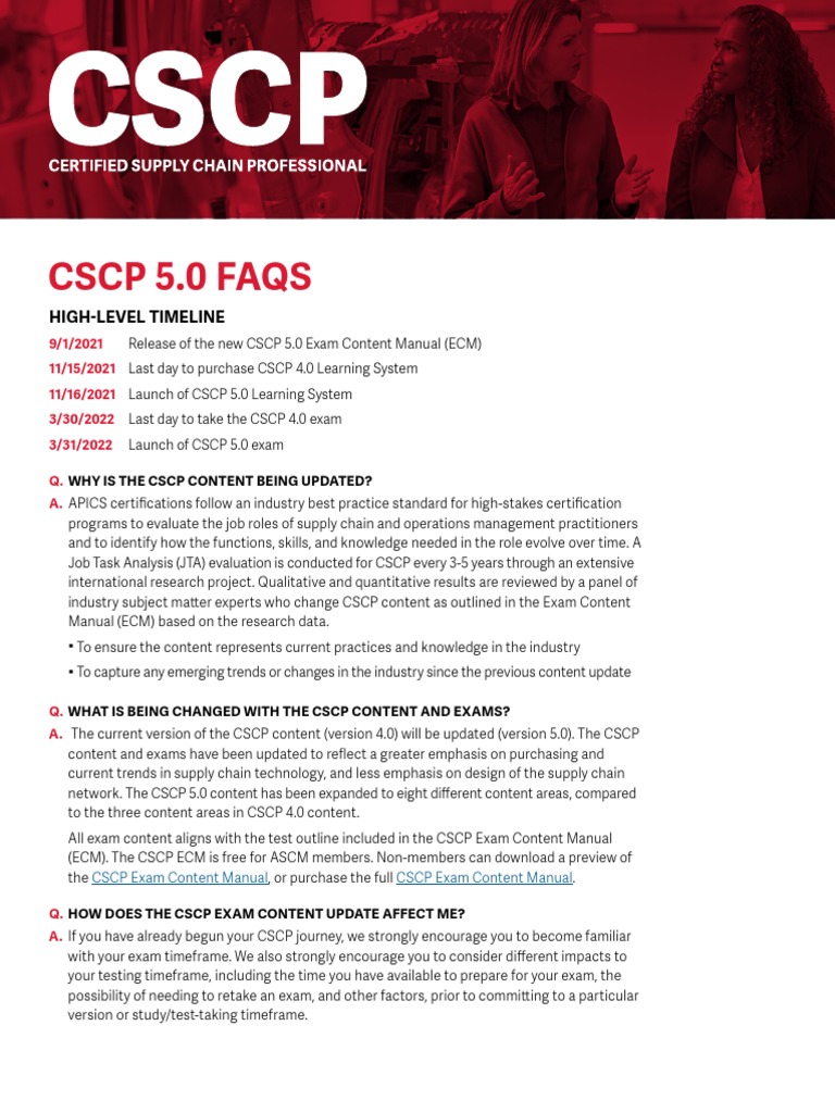 CSCP Faqs 2022 | PDF | Test (Assessment) | Evaluation