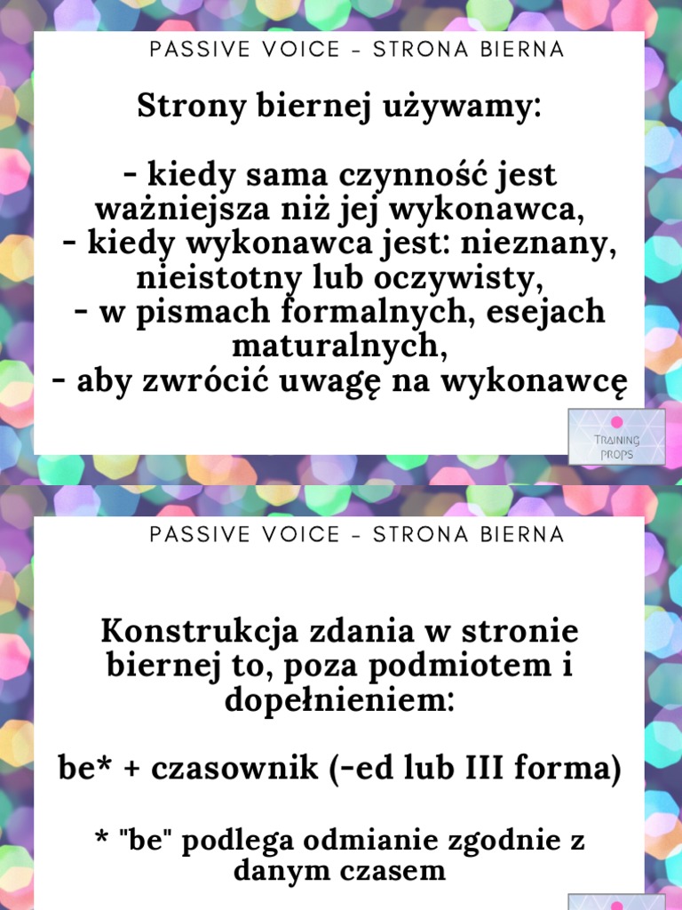 Passive Voice - Strona Bierna | PDF