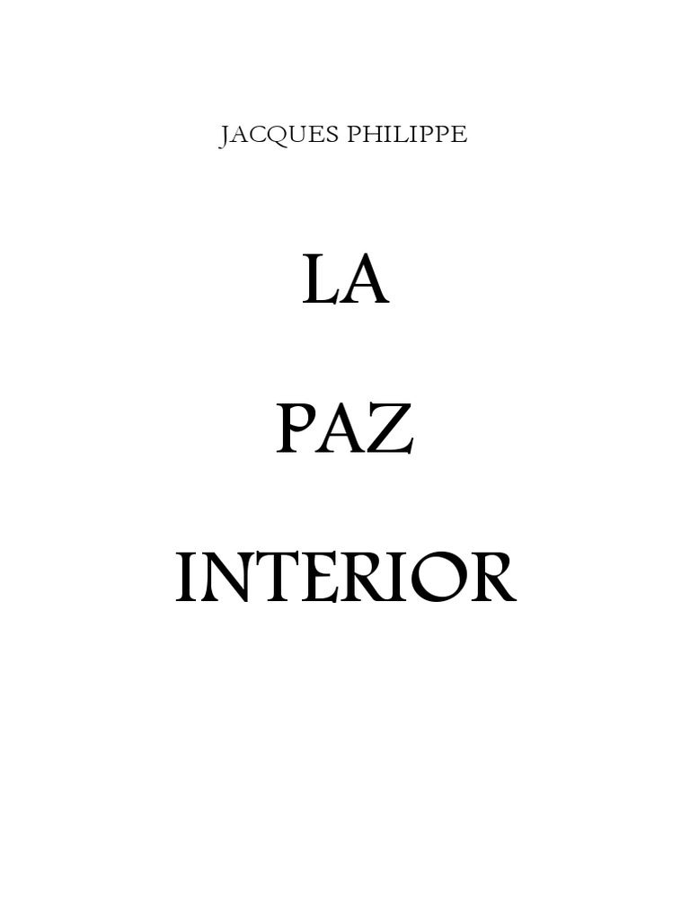 La Paz Interior | PDF | Fe | Amor