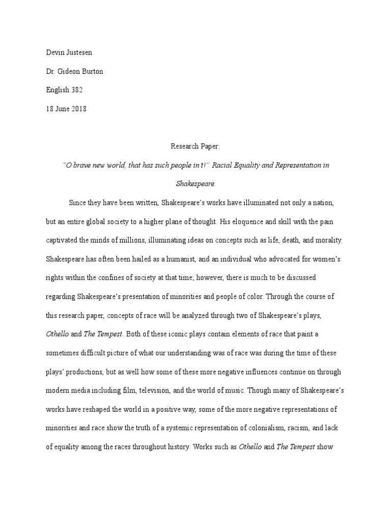 Racial Themes in Othello's Representation | PDF | Othello | Iago