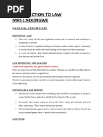 Law of Persons Chapter 1 Notes | PDF | Precedent | Common Law