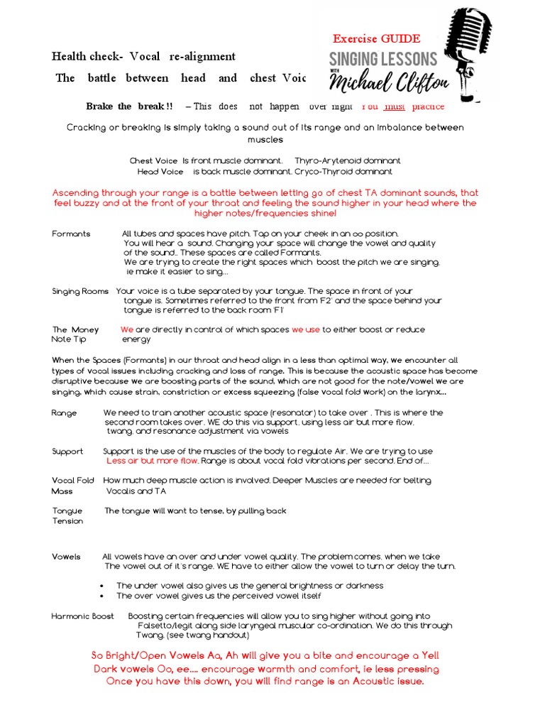 Health Check-Vocal Re-Alignment The Battle Between Head and Chest Voice ...