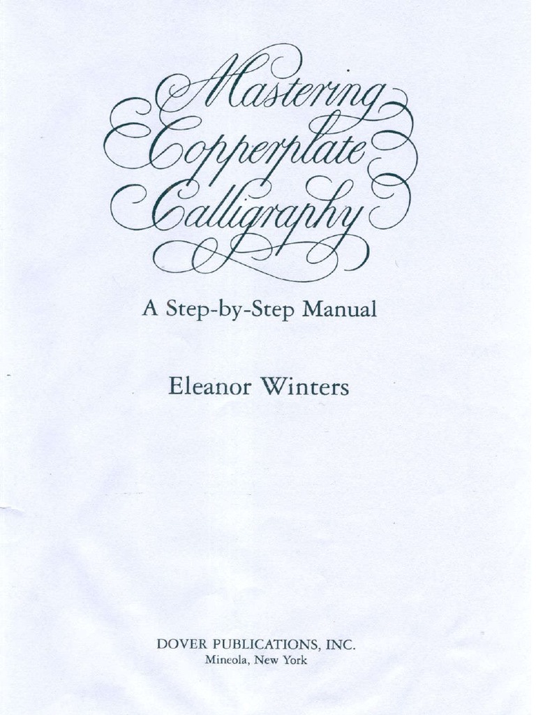 Mastering Copperplate Calligraphy Eleanor Winters WWW - Indianpdf.com ...